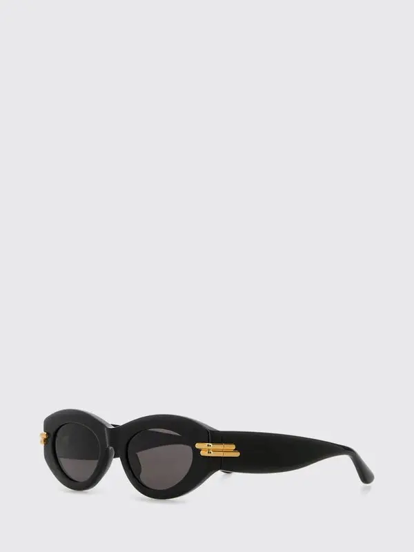 Bottega Veneta Mitre Acetate Cat Eye Sunglasses - Onyx
