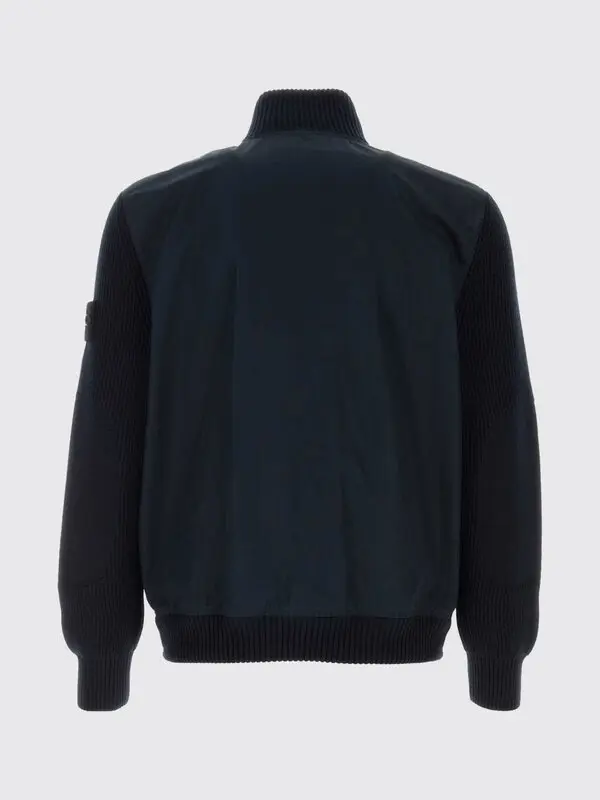 Stone Island Knit Sleeve Jacket - Navy