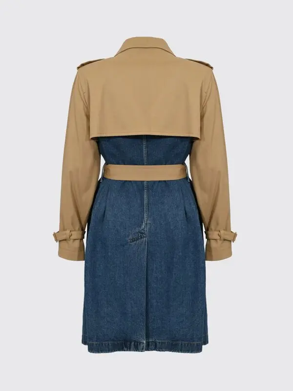 FAY Double-breasted Cotton And Trench Coat - Denim