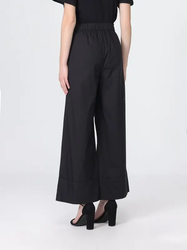 Liu Jo Cotton Palazzo Trousers - Black