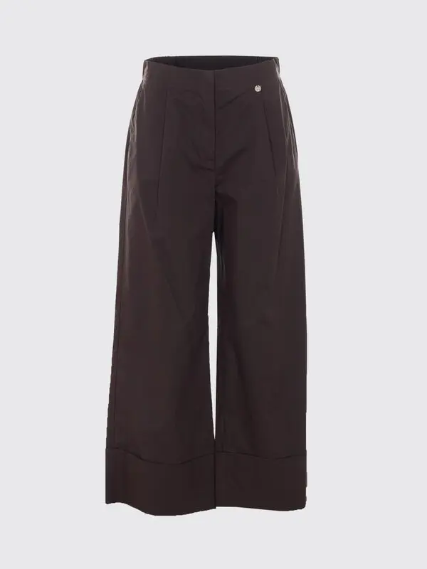 Liu Jo Cotton Palazzo Trousers - Brown