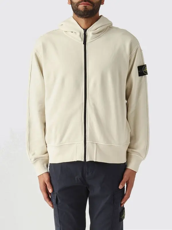 Stone Island Cotton Zip-up Hoodie