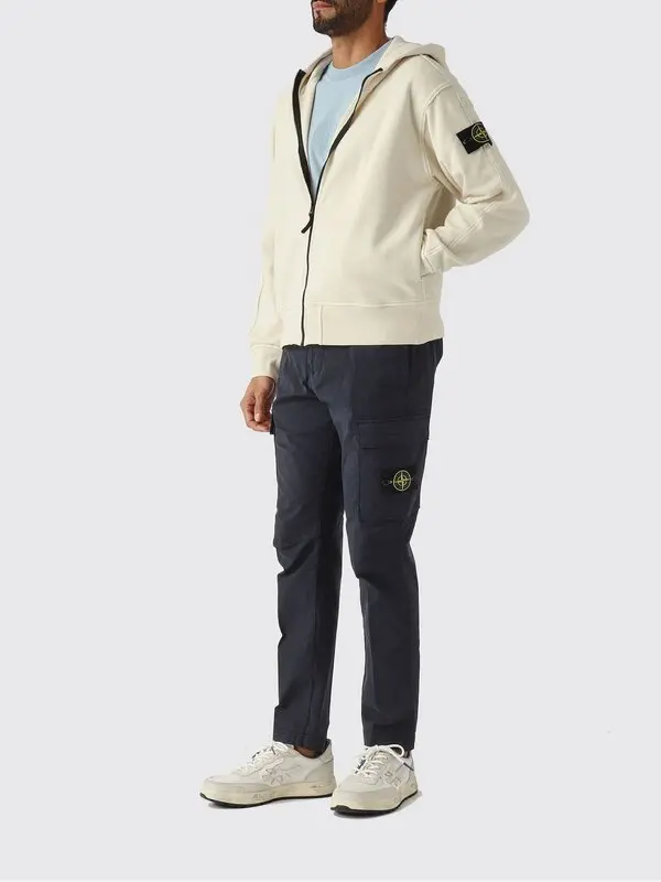 Stone Island Cotton Zip-up Hoodie