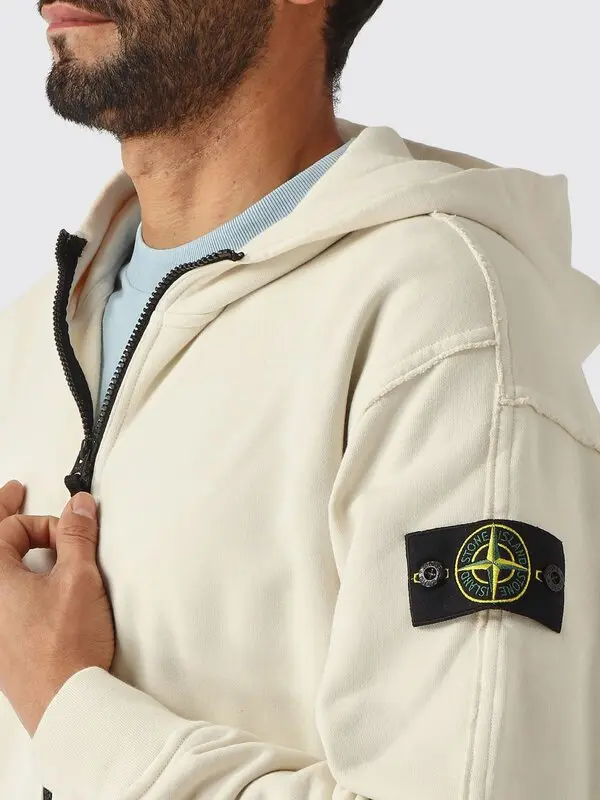 Stone Island Cotton Zip-up Hoodie