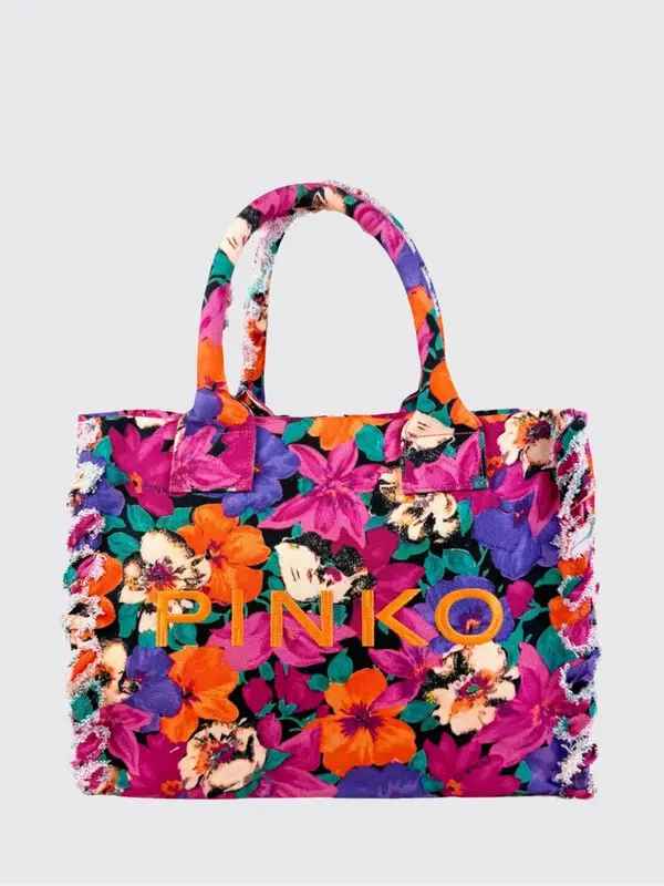 Pinko Floral Print Handbag - Red
