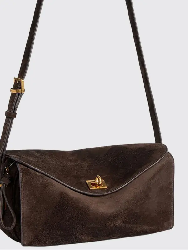 Balenciaga Le 7 Suede Calfskin Crossbody Bag