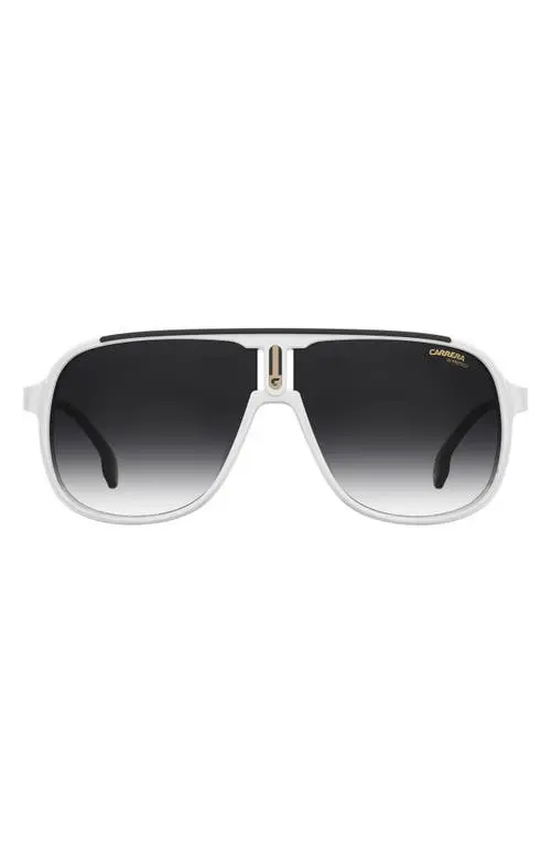 Carrera Eyewear 62mm Oversized Square Sunglasses - White Black/dark Grey Sf
