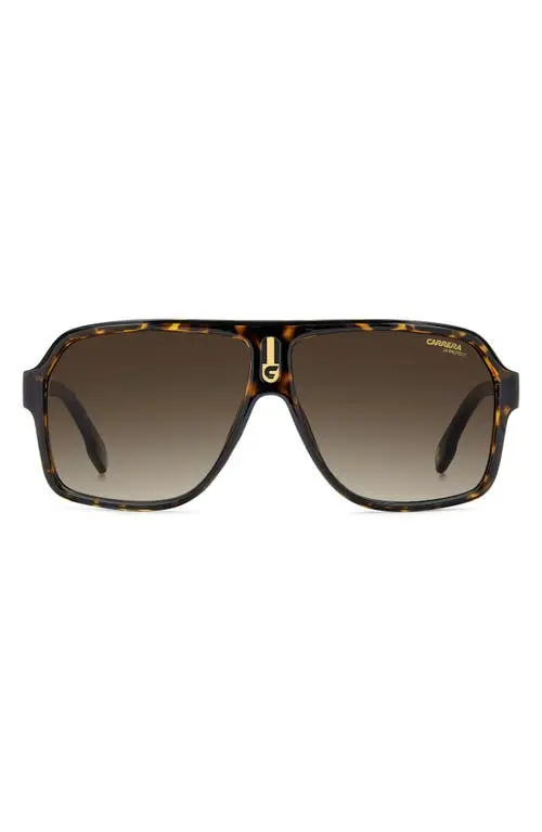 Carrera Eyewear 62mm Oversized Rectangular Sunglasses - Havana/brown Sf
