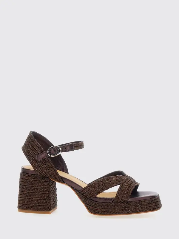 CastaÑer Vallita Woven Canvas Platform Sandals - Brown