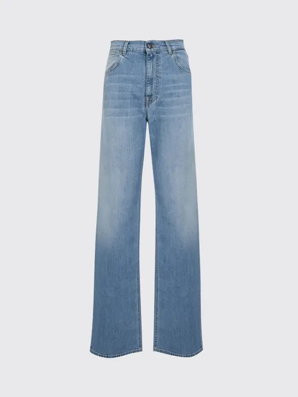 FAY Cotton Blend Denim Flared Jeans - Blue