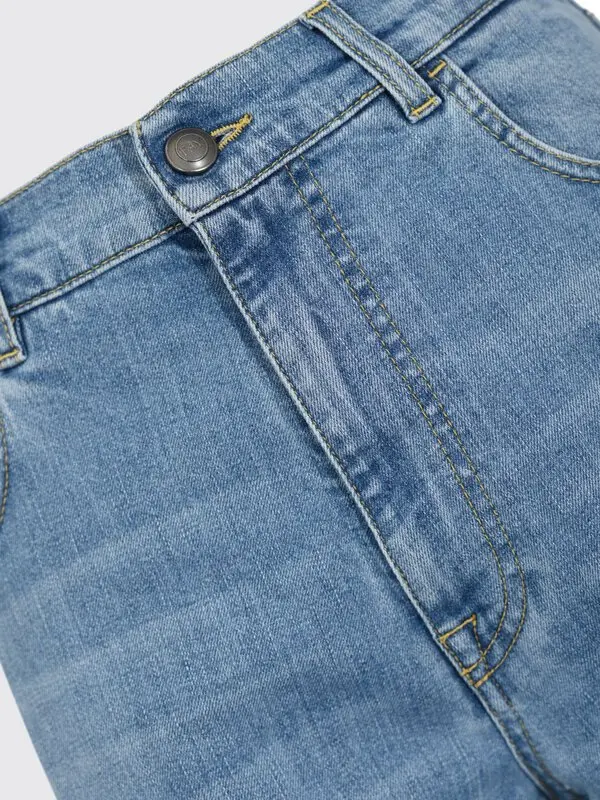 FAY Cotton Blend Denim Flared Jeans - Blue
