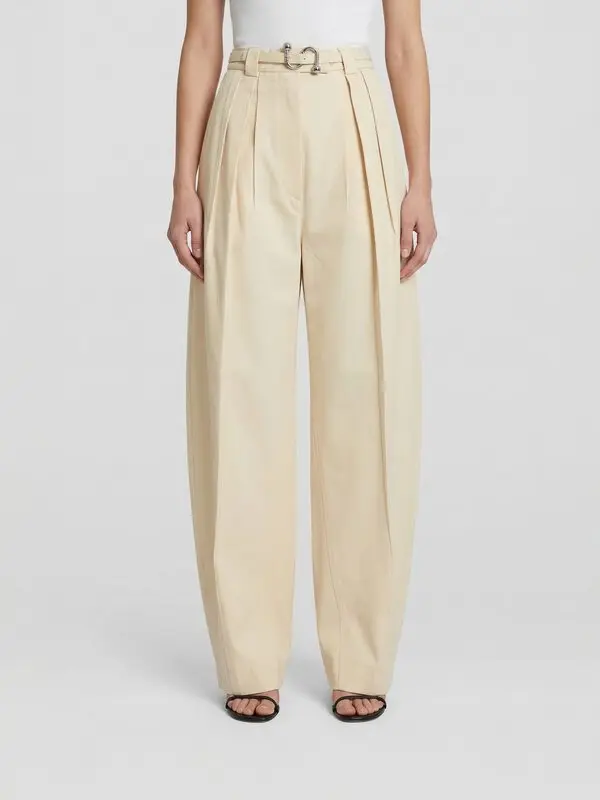 Sportmax Cotton Wide-leg Trousers - Yellow