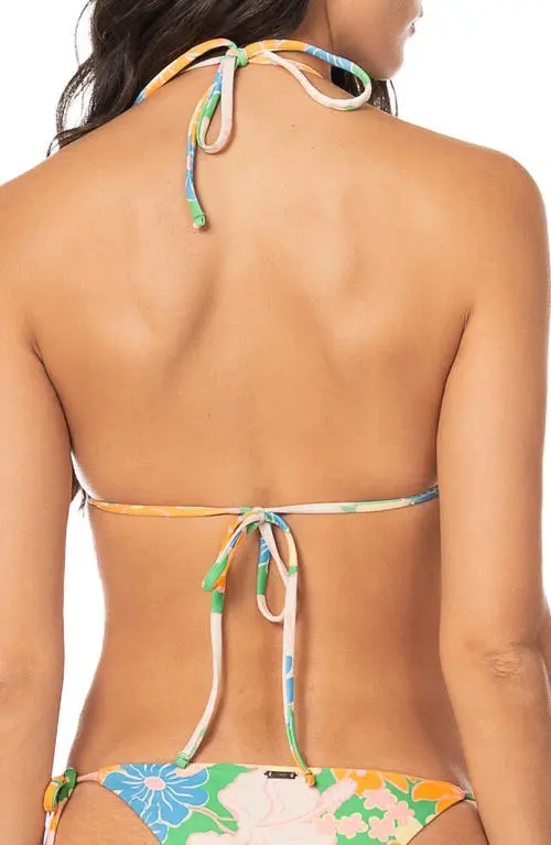 MAAJI Tropic Lei Balmy Reversible Bikini Top - Open Green