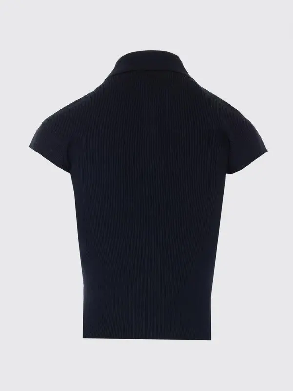 Dolce & Gabbana Ribbed Viscose Knit Polo Shirt