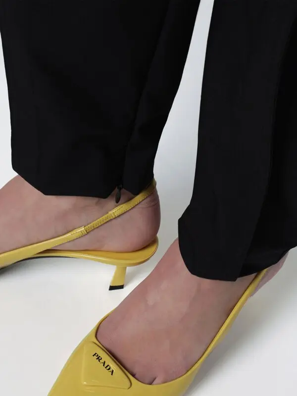 THELATEST Viscose Blend Straight Trousers - Black