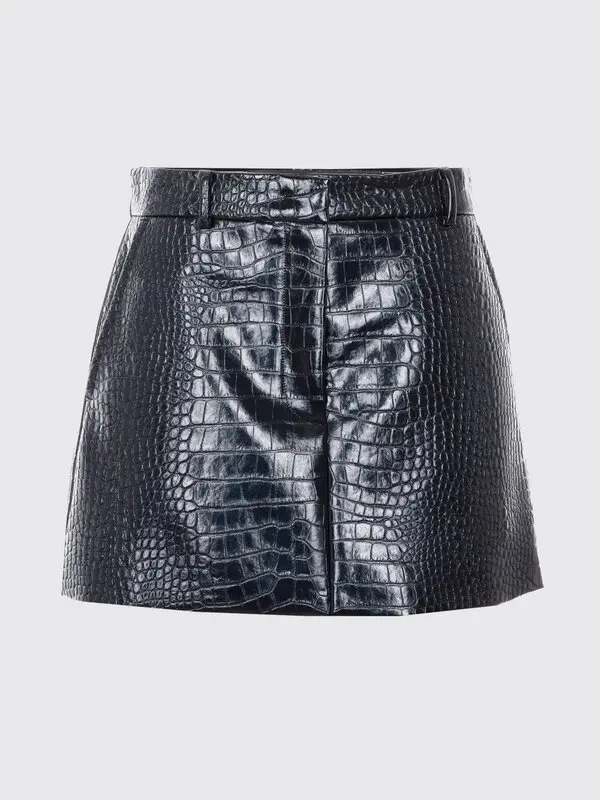 Sportmax Crocodile Print Faux Leather Mini Skirt