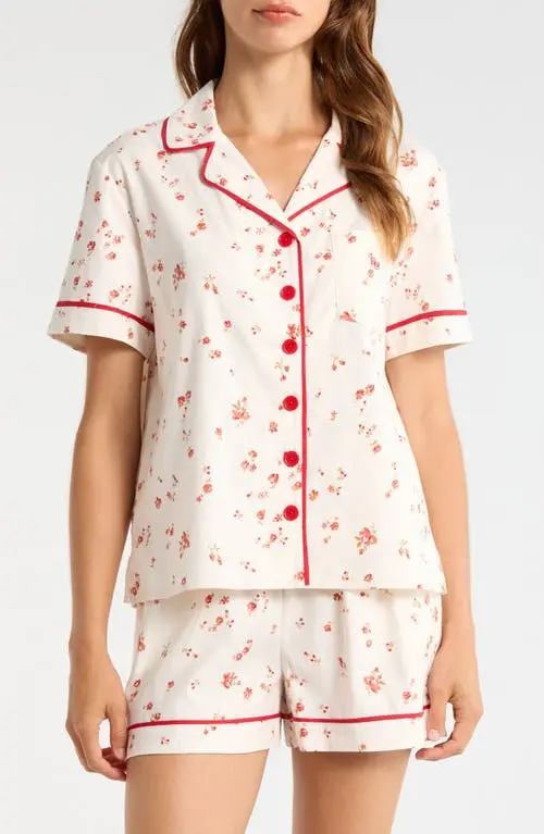 REFORMATION Blair Stretch Organic Cotton Short Pajamas - Lovie