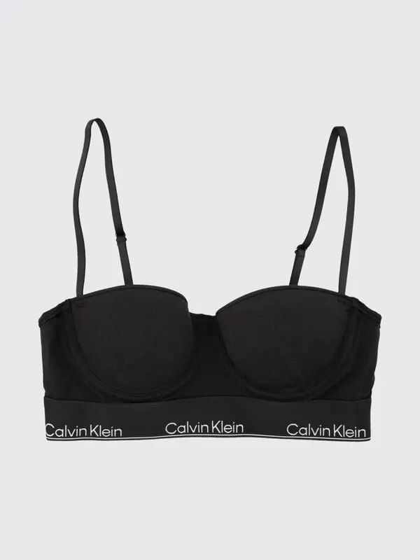 Calvin Klein Cotton Blend Bra - Black