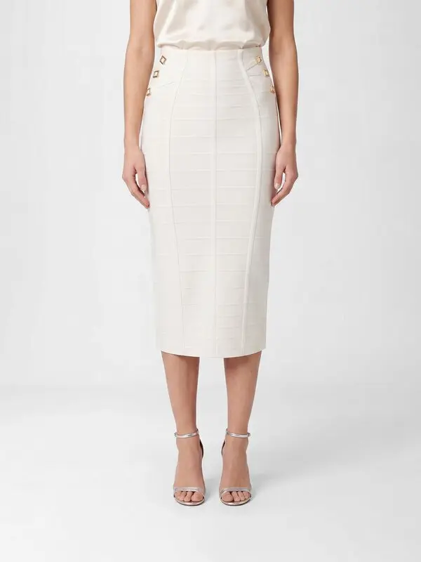 Elisabetta Franchi Pencil Skirt - White