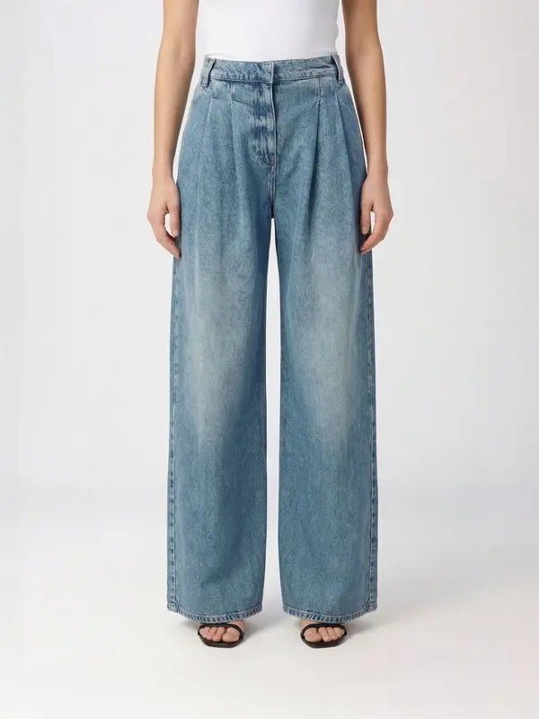 SEMICOUTURE Wide Leg Jeans - Denim