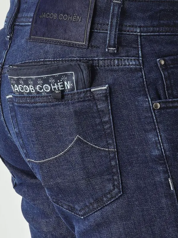 Jacob Cohen Slim Fit Stretch Cotton Jeans - Denim