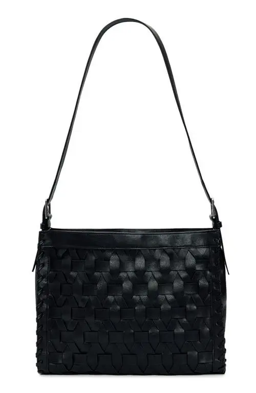Desigual Woven Faux Leather Shoulder Bag