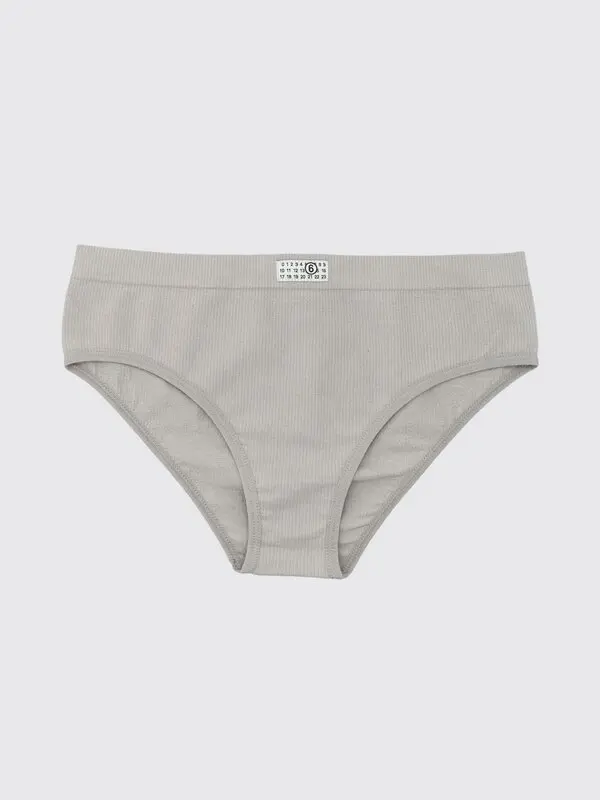 MAISON MARGIELA Cotton Blend Briefs With Logo - Grey