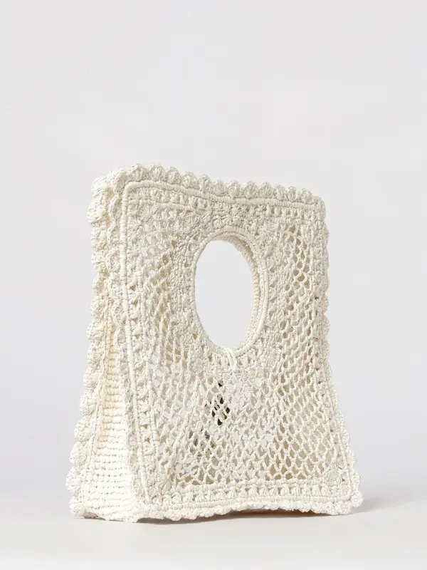 Jacquemus Le Petit Carre Spiaggia Crochet Raffia Bag