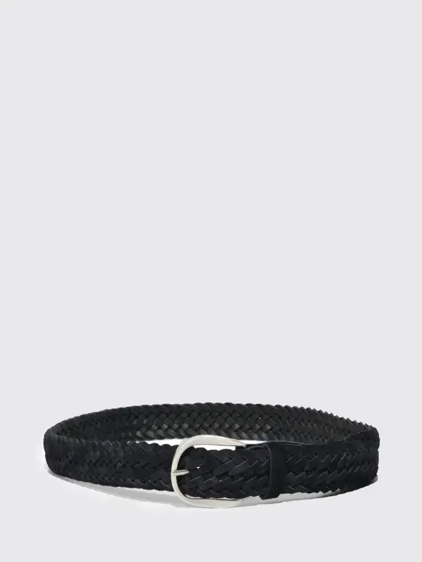 ORTIGNI Woven Leather Belt - Blue