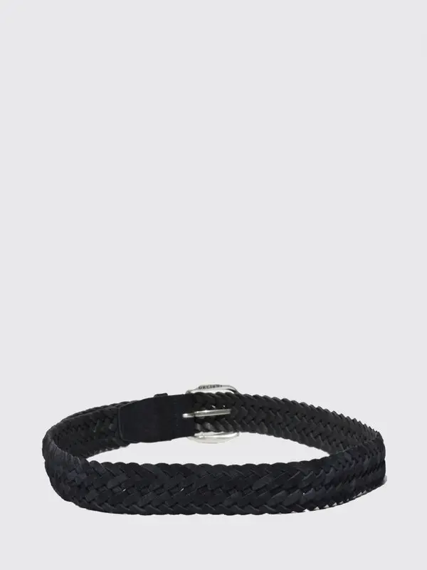 ORTIGNI Woven Leather Belt - Blue
