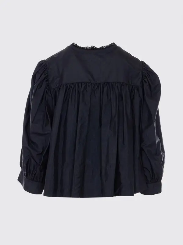 Chloé Silk Blend Ruffle Blouse