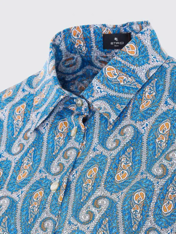 Etro Printed Shirt - Gnawed Blue