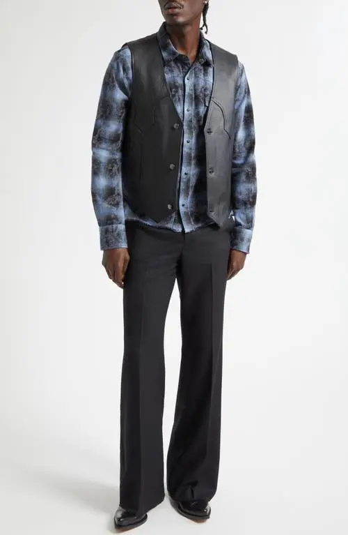 MIDNIGHT RODEO Leather Vest - Black
