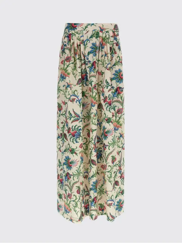 Etro Long Skirt In Cotton With Paisley Print