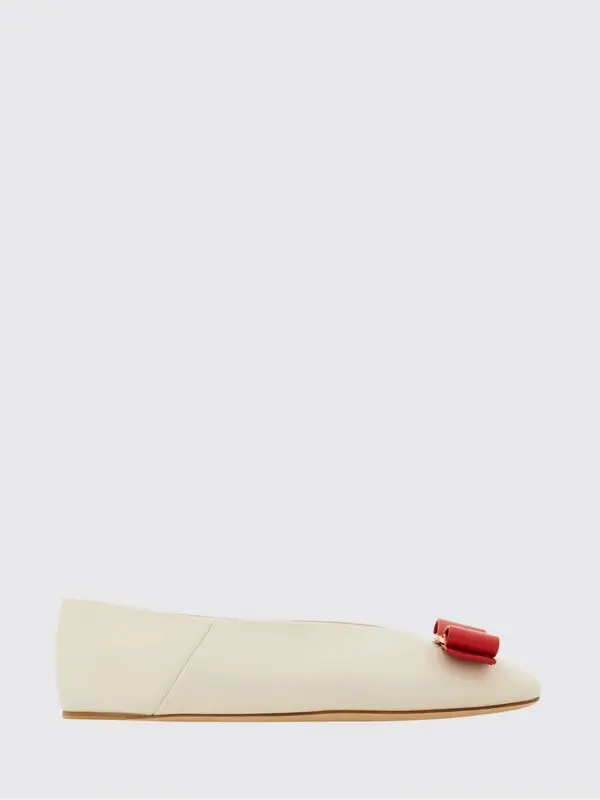 FERRAGAMO Ballerina Flat - White
