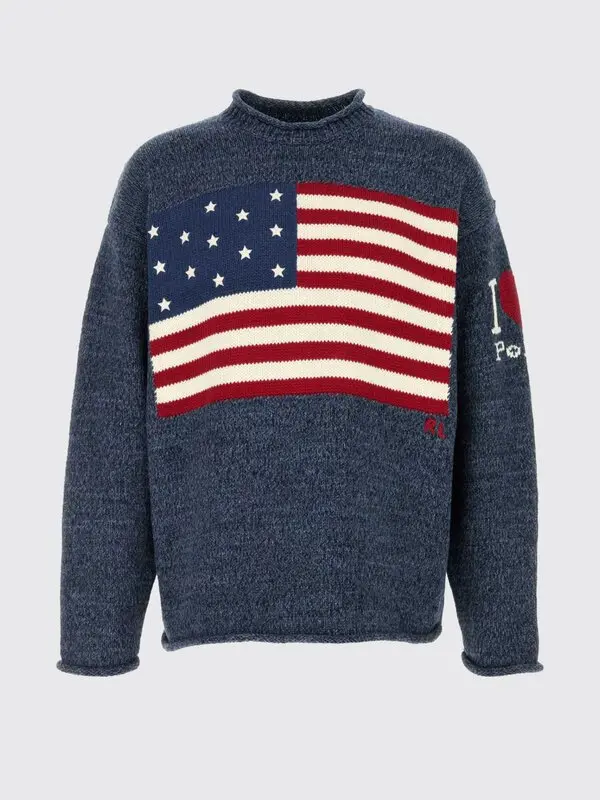 Polo Ralph Lauren Crewneck Pullover With Flag Motif
