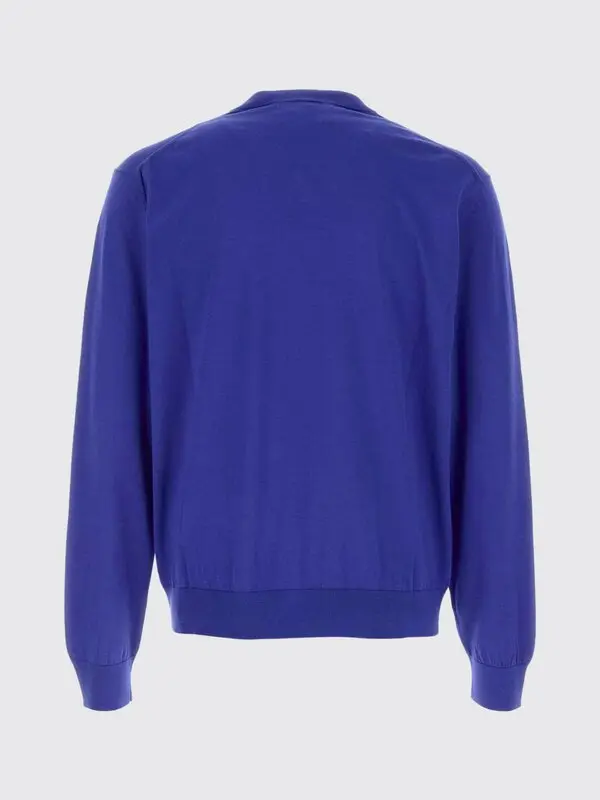 Versace V-neck Sweater In Silk And Cotton Blend