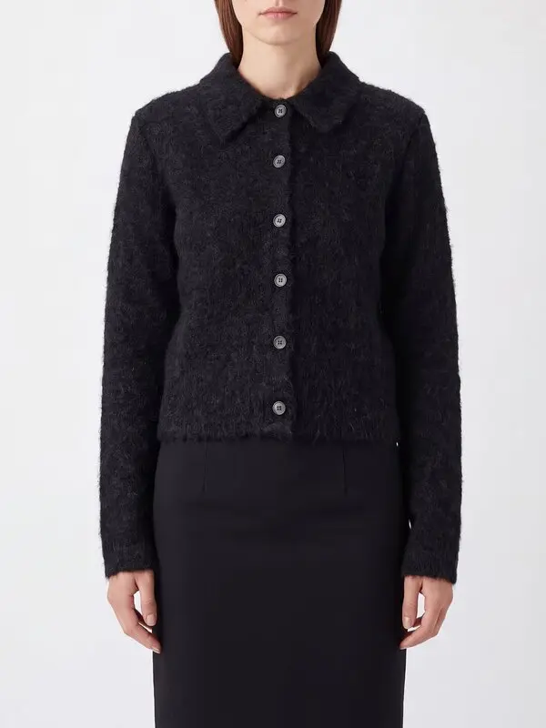 Our Legacy Wool Polo Cardigan - Charcoal