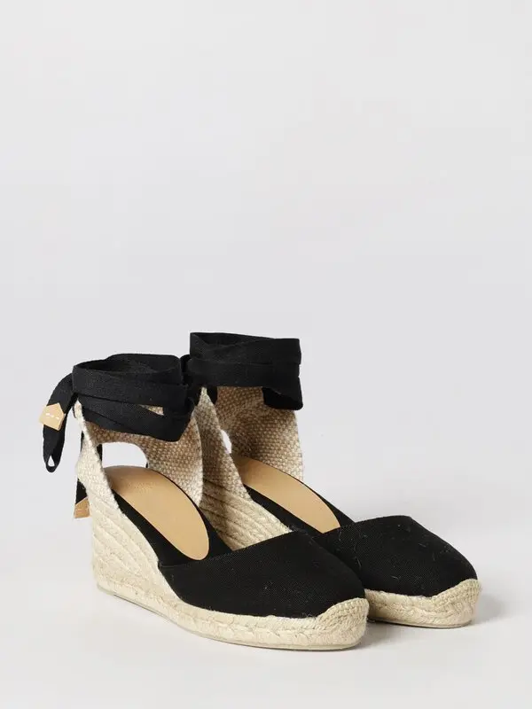 CastaÑer Carina Cotton Canvas Espadrilles With Ribbon Fastening