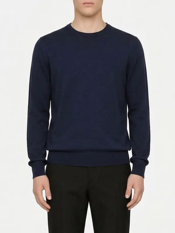 Fedeli Crew Neck Pullover - Navy