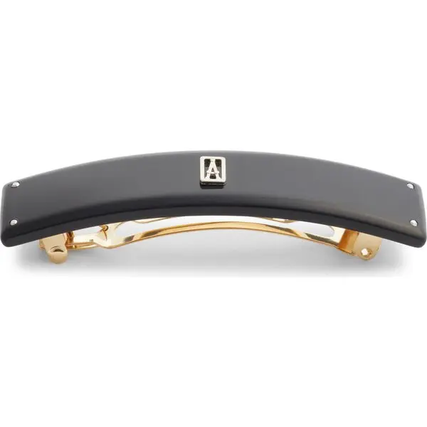 Alexandre De Paris Logo Barrette - Black