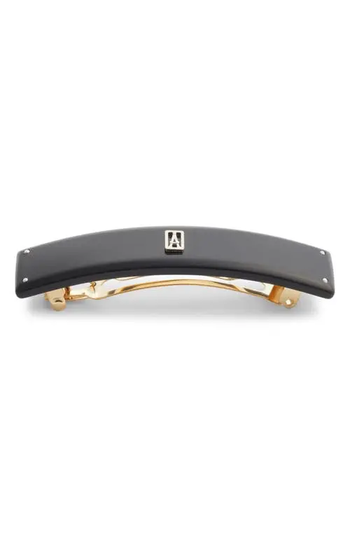 Alexandre De Paris Logo Barrette - Black