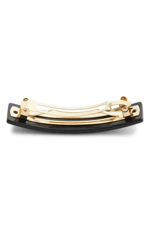Alexandre De Paris Logo Barrette - Black
