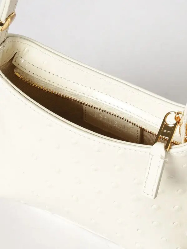 Jacquemus Le Petit Bisou Embossed Leather Bag - Ivory