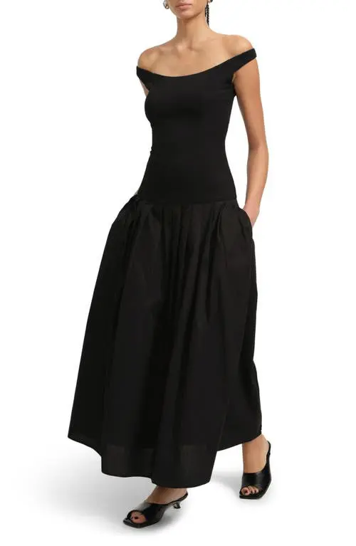 MARCELLA Selene Off-the-shoulder Dress - Black