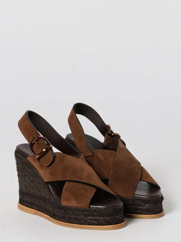 CastaÑer Betina Suede Wedge Sandal