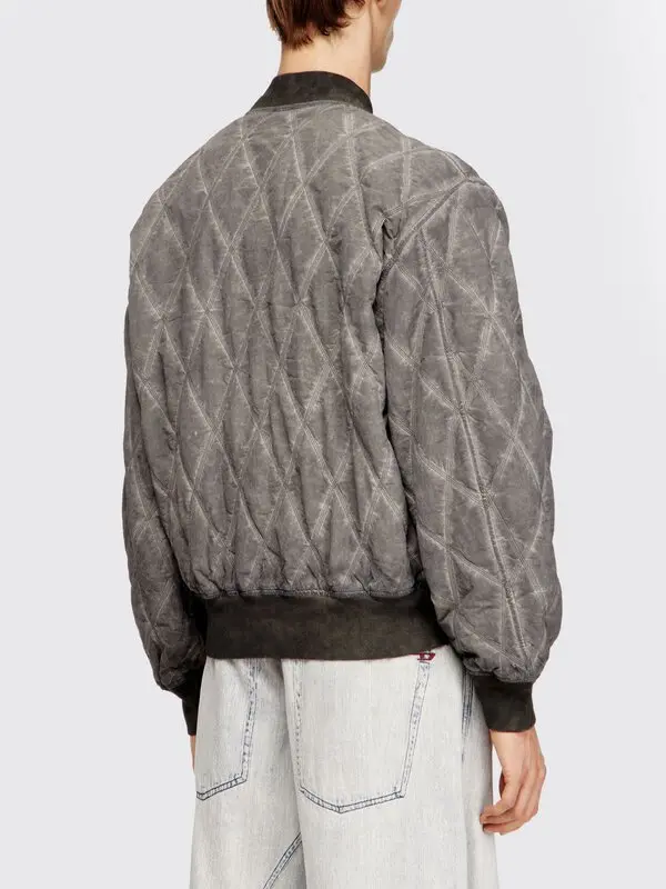 DIESEL® Quilted Bomber Jacket - Grey