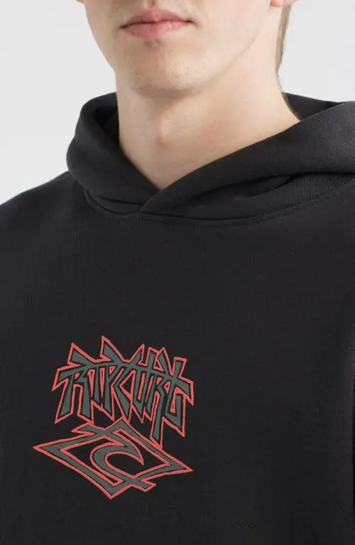 Rip Curl Graphic Hoodie - Washed Black