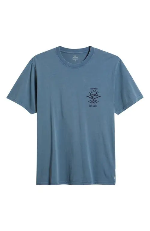Rip Curl Search Icon Organic Cotton Graphic T-shirt - Bluefin