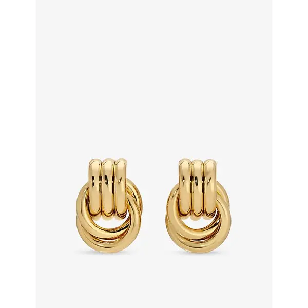 HEAVEN MAYHEM Baby Knot Earrings - Gold
